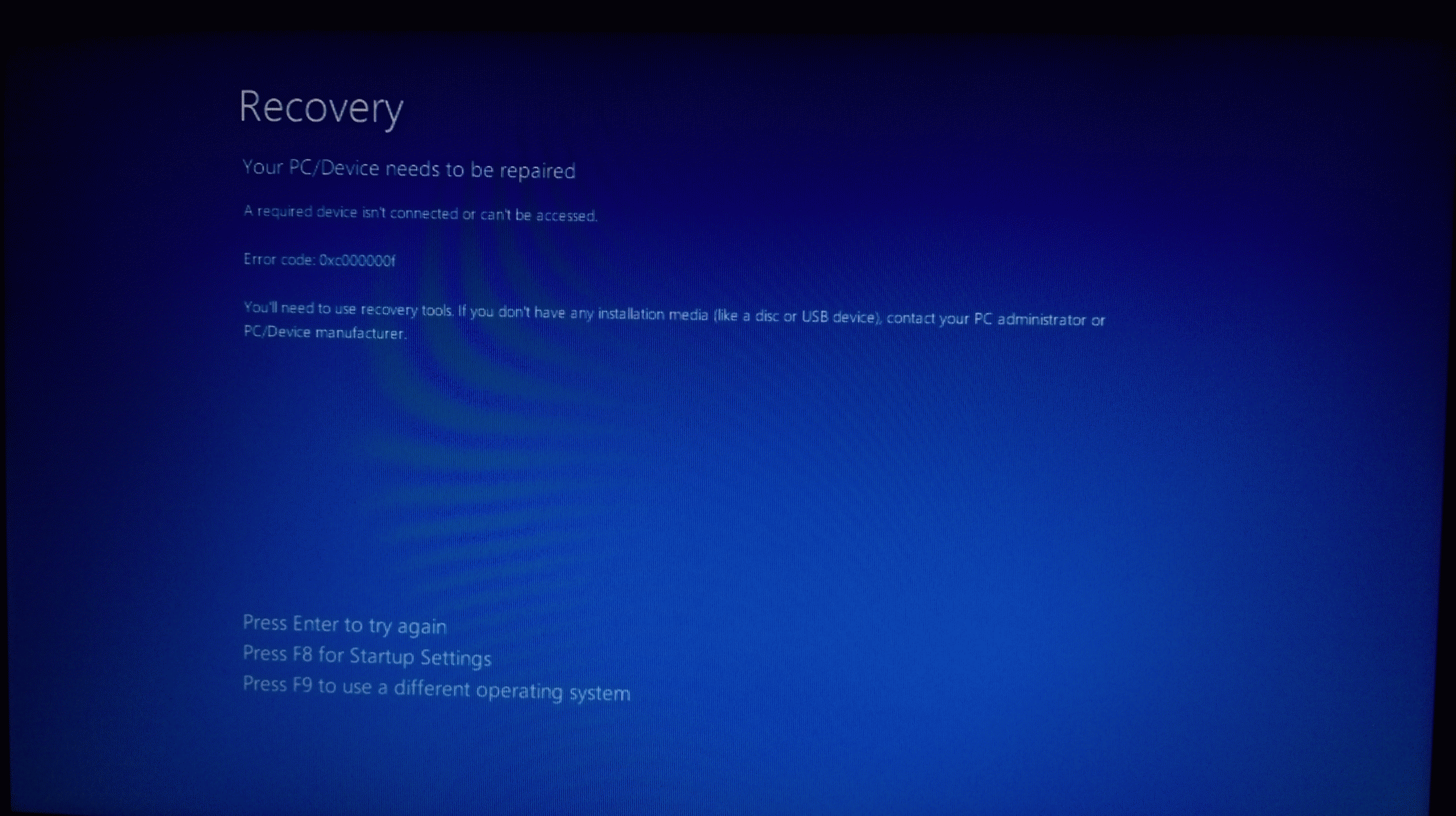 Windows 10 Upgrade Failed Error 0x000000f Microsoft Community