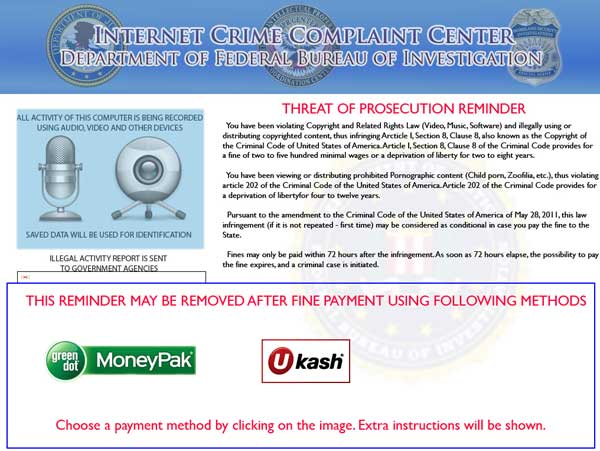 Remove Internet Crime Complaint Center Virus (MoneyPak Scam)
