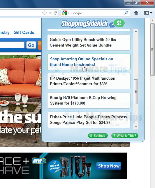 Remove Shopping Sidekick (Uninstall Guide)