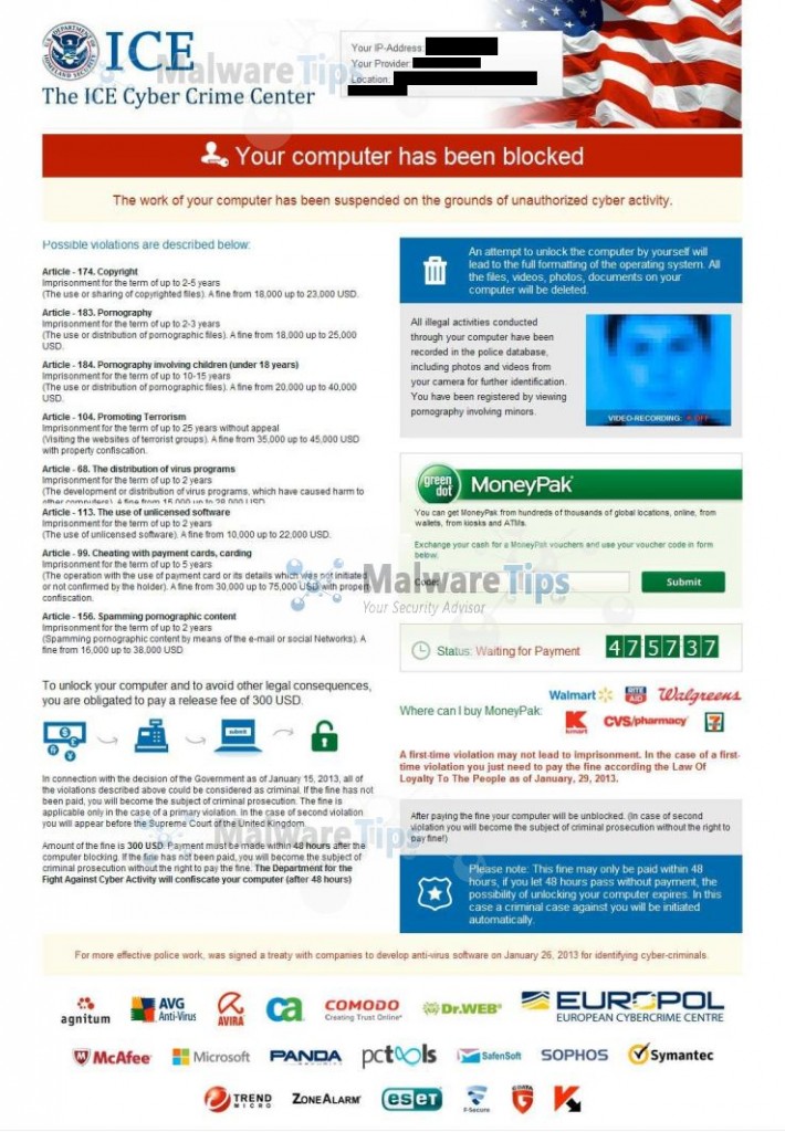 3 Easy Ways To Remove "The ICE Cyber Crime Center" Virus