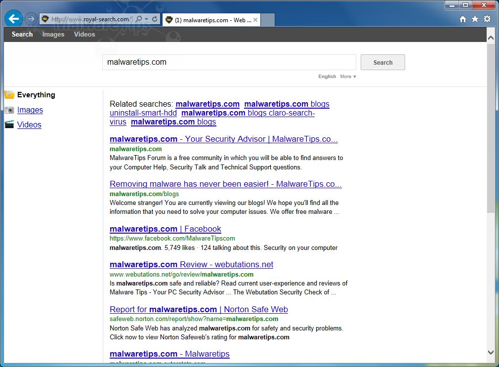 Remove Royal-Search.com (Virus Removal Guide)
