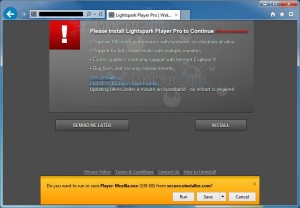 Remove "Install Lightspark Player Pro To Continue" Pop-up Virus