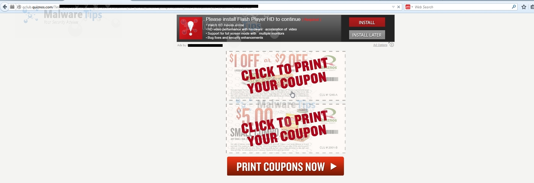 Remove Qclub.Quiznos.com Pop-up Ads (Virus Removal Guide)