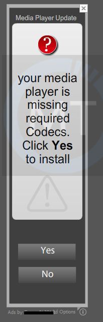 Remove "Your Media Player Is Missing Required Codecs" Ads