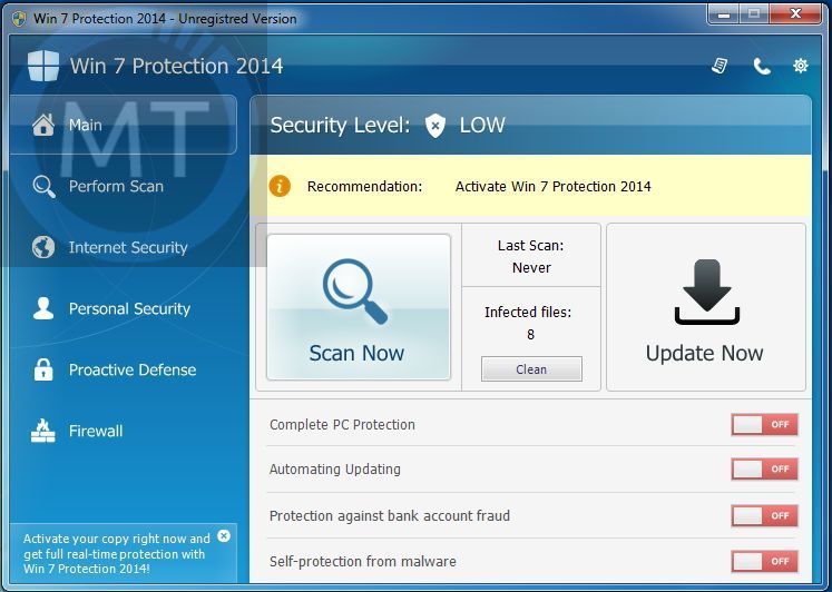 Remove "Win 7 Protection 2014" Virus (Removal Guide)