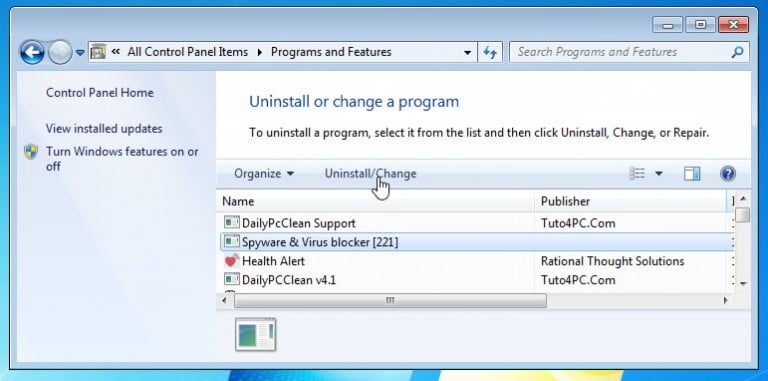 Remove "Spyware & Virus Blocker [221]" Adware (Removal Guide)