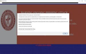Remove "Ongoing Phishing Attacks" Pop-ups (Support Scam)