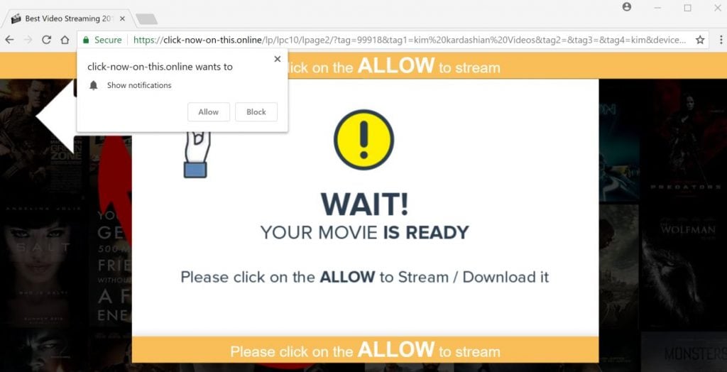 Remove "Please Click ALLOW To Start Streaming/downloading" Pop-ups