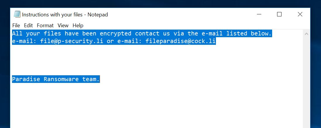 How to remove Paradise Ransomware (Virus Removal Guide)
