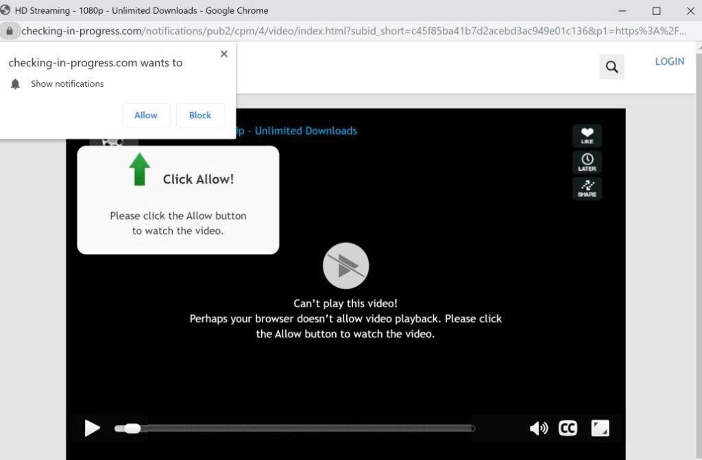 Remove Checking-in-progress.com Pop-up Ads (Virus Removal Guide)