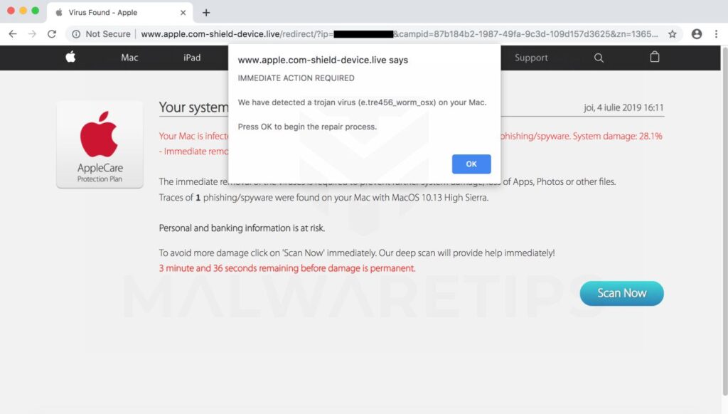 How To Remove Apple.com-shield-device.live Pop-up Scam (Mac Guide)