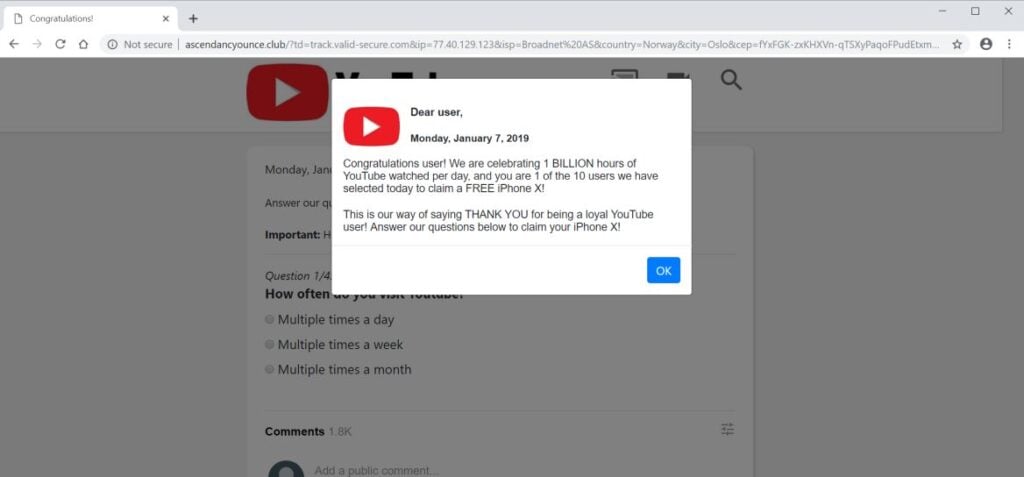 Remove "Dear YouTube User" Pop-up Ads (Virus Removal Guide)