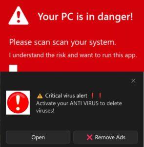 How To Remove "Your PC Is In Danger!" Fake Alerts