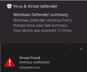 Remove Windows Defender Antivirus Find 5 Threats Pop-up
