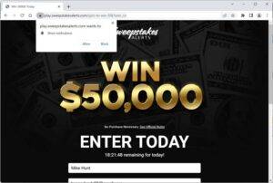 Remove Sweepstakesalerts.com Ads (Virus Removal Guide)