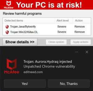How To Remove TROJAN TORDOW HYDRAQ Pop-up Scam