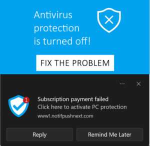Remove "Antivirus Protection Is Turned Off" Pop-up Scam
