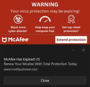 Remove "Renew Your McAfee With Total Protection Today" Pop-ups