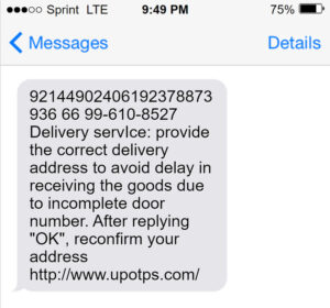 "Upotps.com USPS Delivery" Text Message Scam Explained