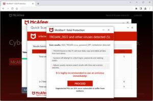 McAfee "You Might Recently Browsed To Compromised Websites" Scam Explained