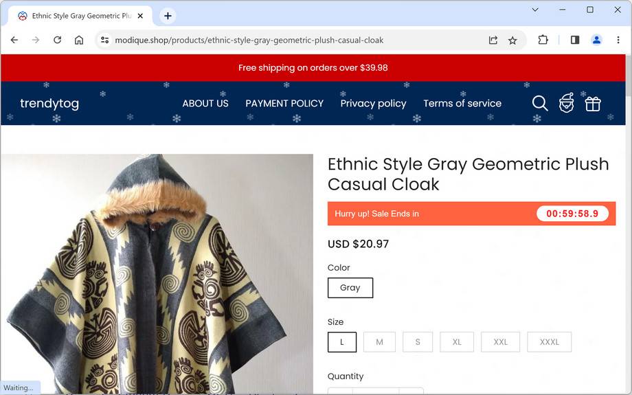 Modique.shop Review: Is Modique.shop A Scam Or Legit? | MalwareTips Blog