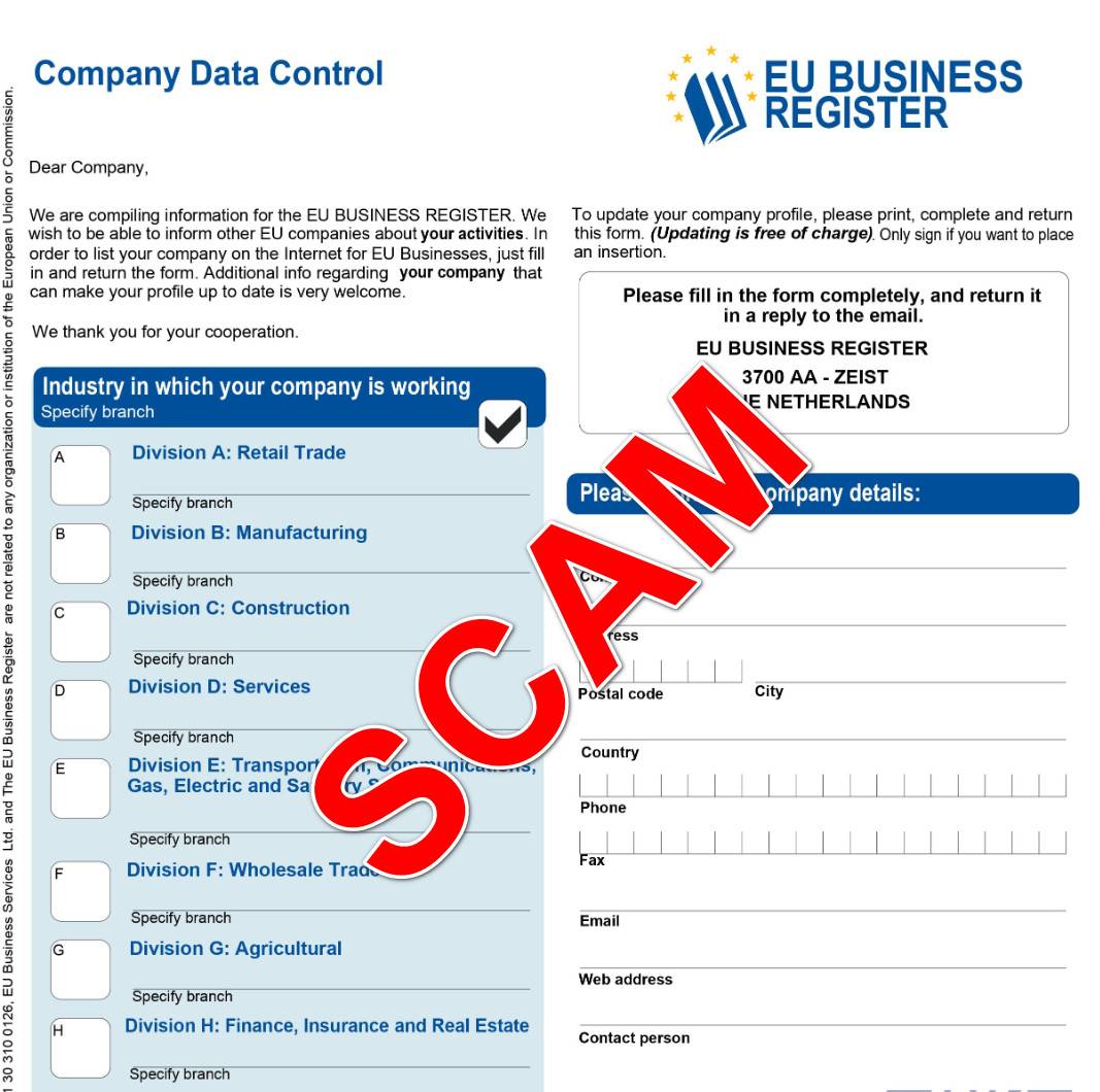 The EU Business Register 2023/2024 Scam Email [Explained]