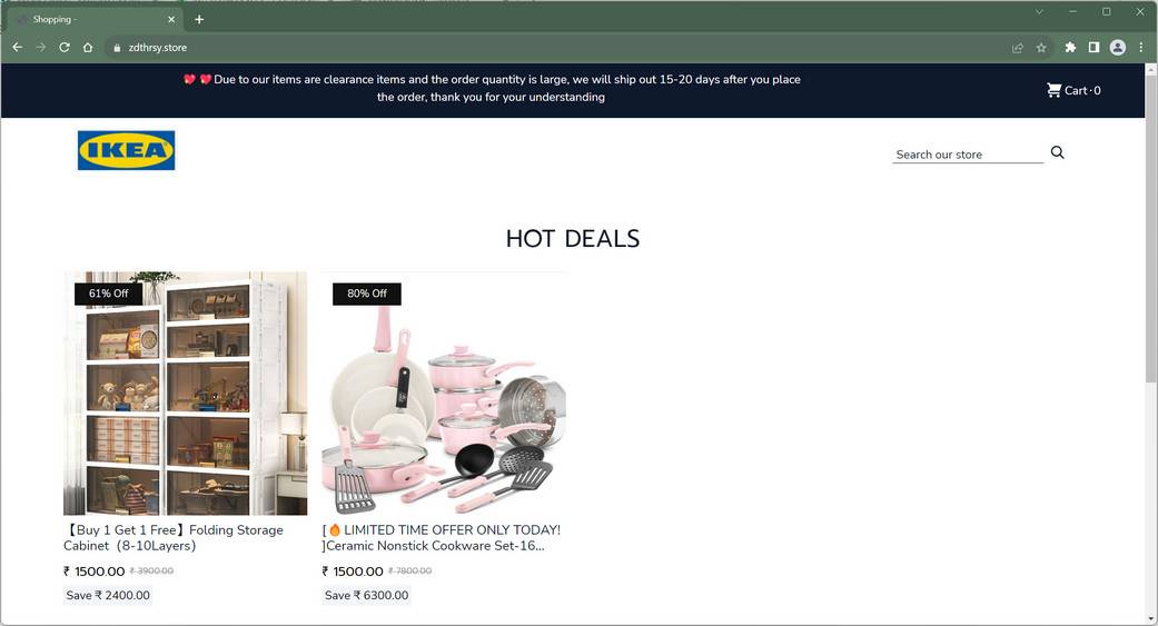 Zdthrsy.store Scam Explained - Stay Clear Of This Store