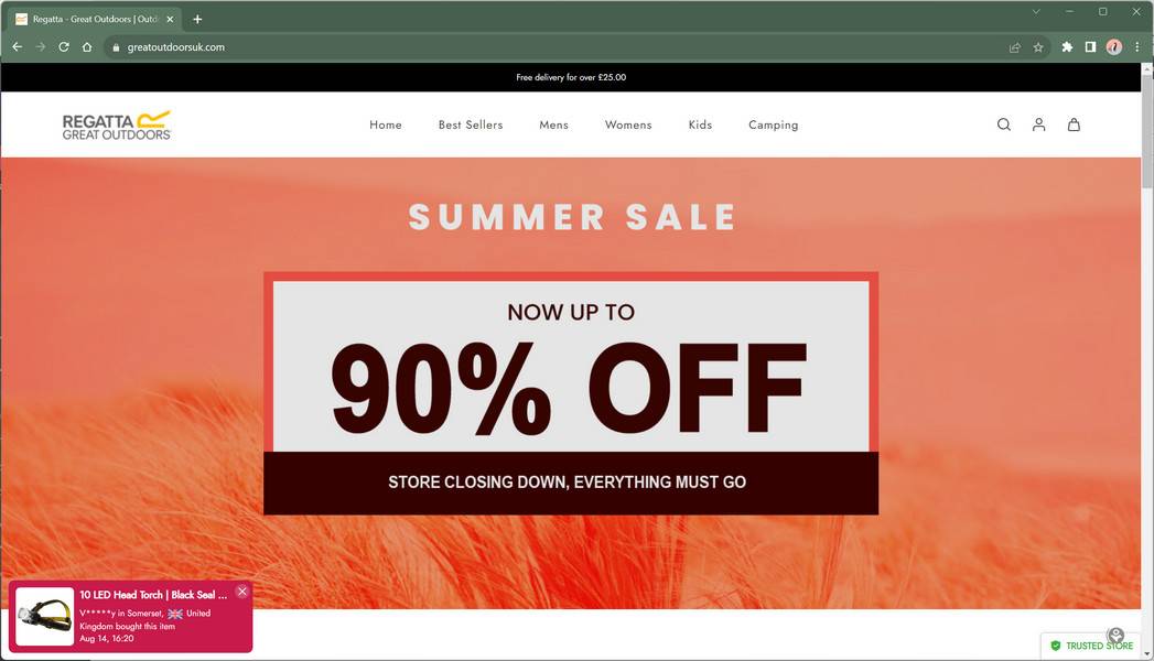 Think Twice Before Using Greatoutdoorsuk.com - Scam Risks