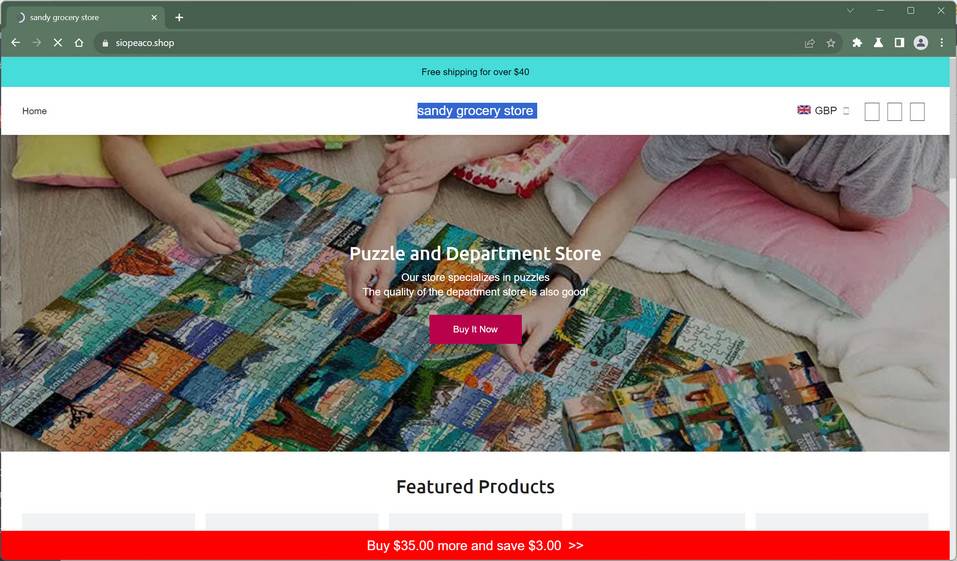 Warning: Don't Shop At The Sandy Grocery Store Scam Site