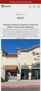 Beware Fake ARIAT Clearance Sale Sites Scamming Shoppers