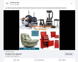 Beware Of "Clearance Sale: All Items 90% Off!" Facebook Scam