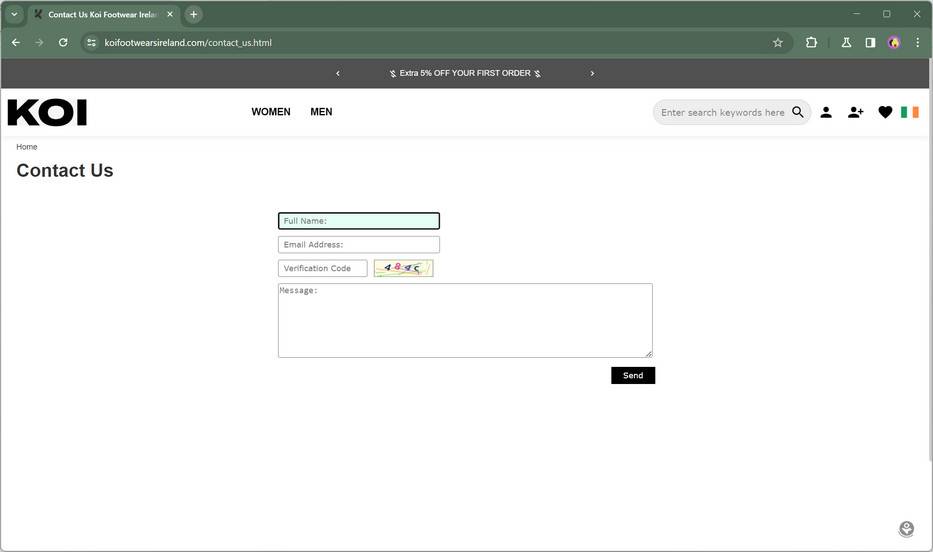 KoifFootwearsIreland.com Scam Store: A Fake KOI Website