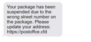 The "Package Suspended Wrong Address" Text Scam Explained