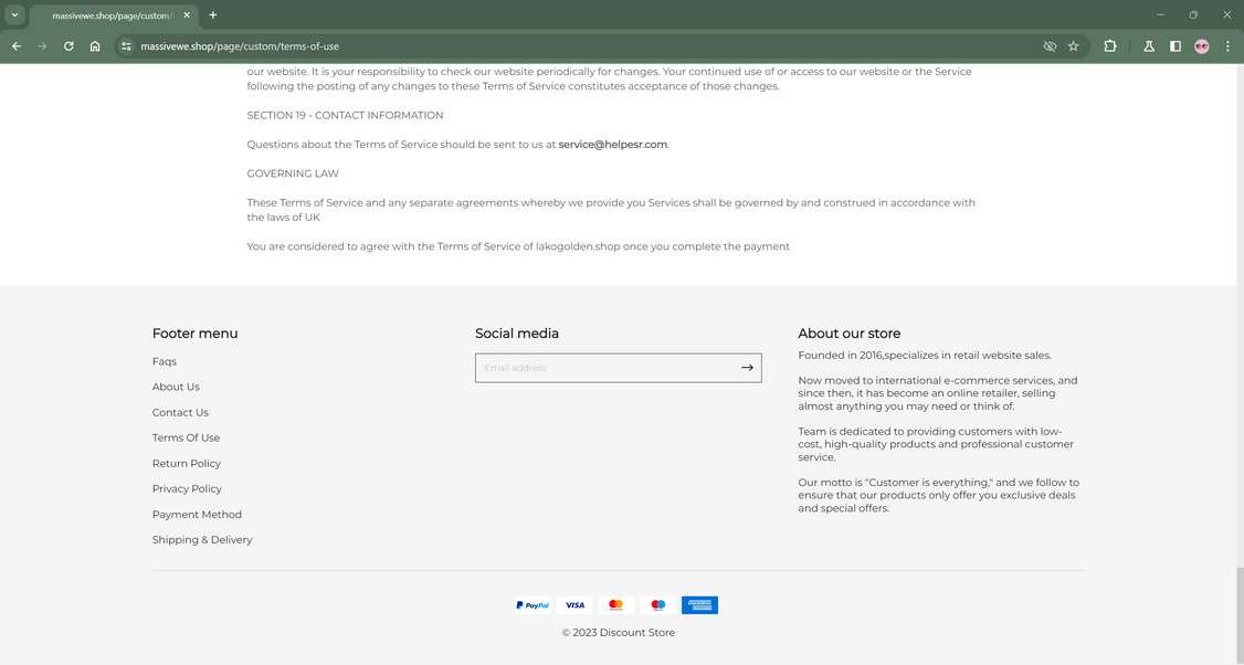 Exposed: The Massivewe.shop Store Scam That May Be Scamming You