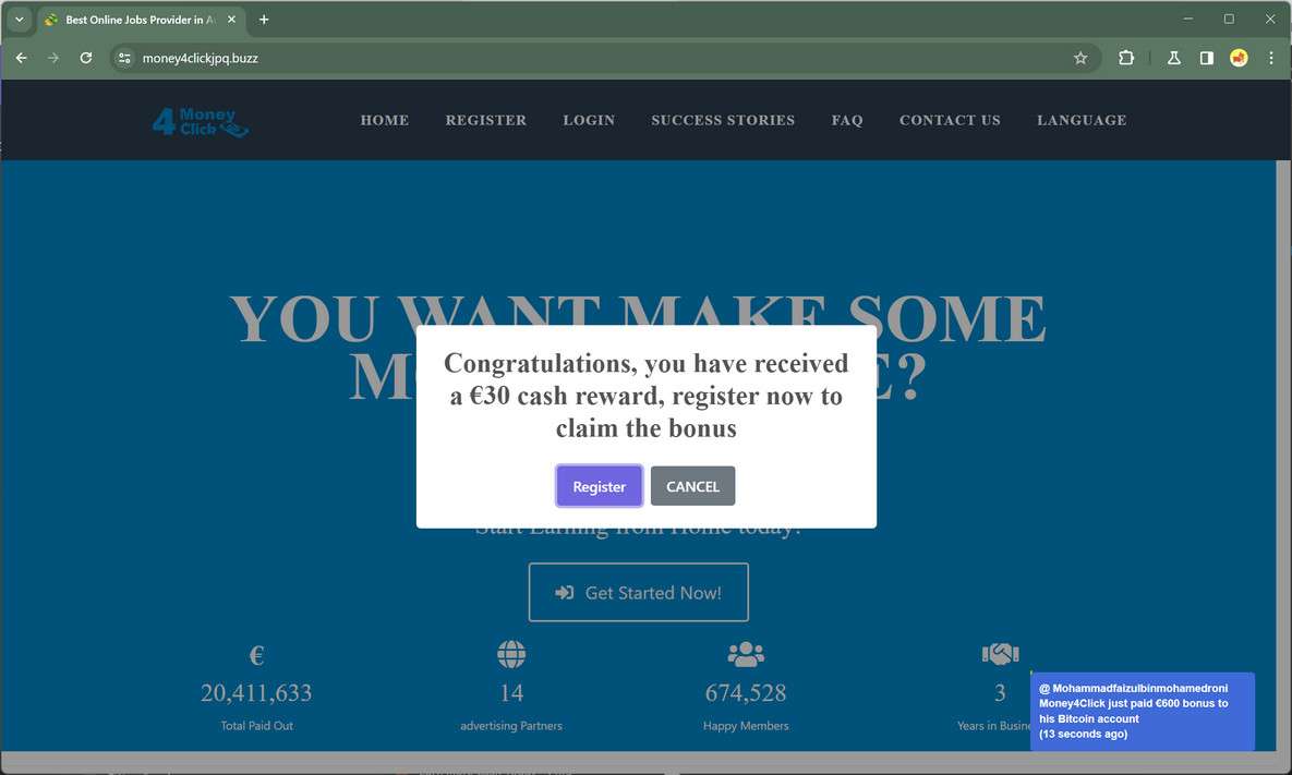 Don't Fall For The Money4Click Scam - Read Our Report