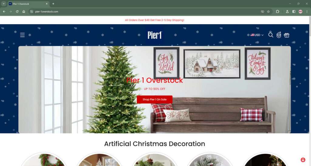 Scam Alert - Pier-1overstock.com Store Is Totally Fake