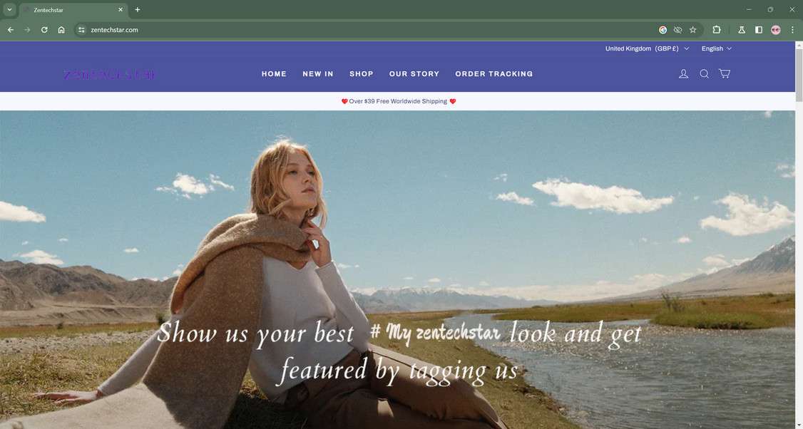 Fake Zentechstar.com Store - Scam Store Warning Signals