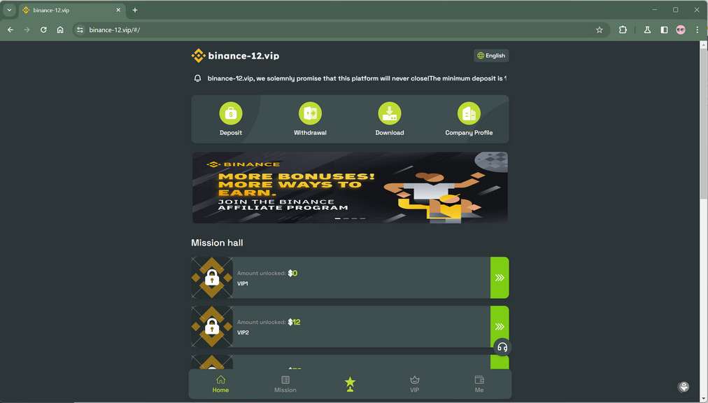 Beware The Binance-12.vip Crypto Scam - Read Our Report