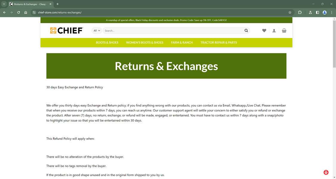 Chief-store.com Scam Store: What You Need To Know