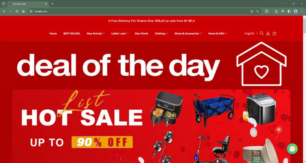 Frasale.com Scam Store - Complete Ripoff Alert