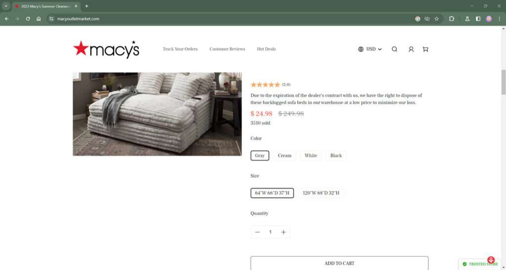 MacyOutletMarket.com Scam: A Fake Macy's Website