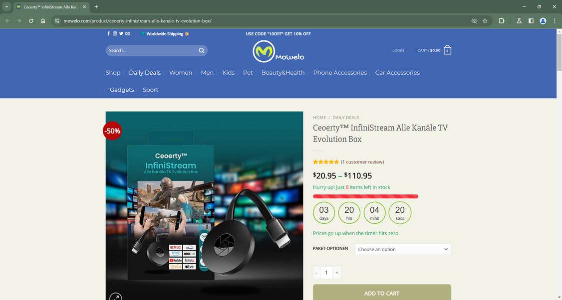Beware The Ceoerty InfiniStream TV Evolution Box Scam - Read This