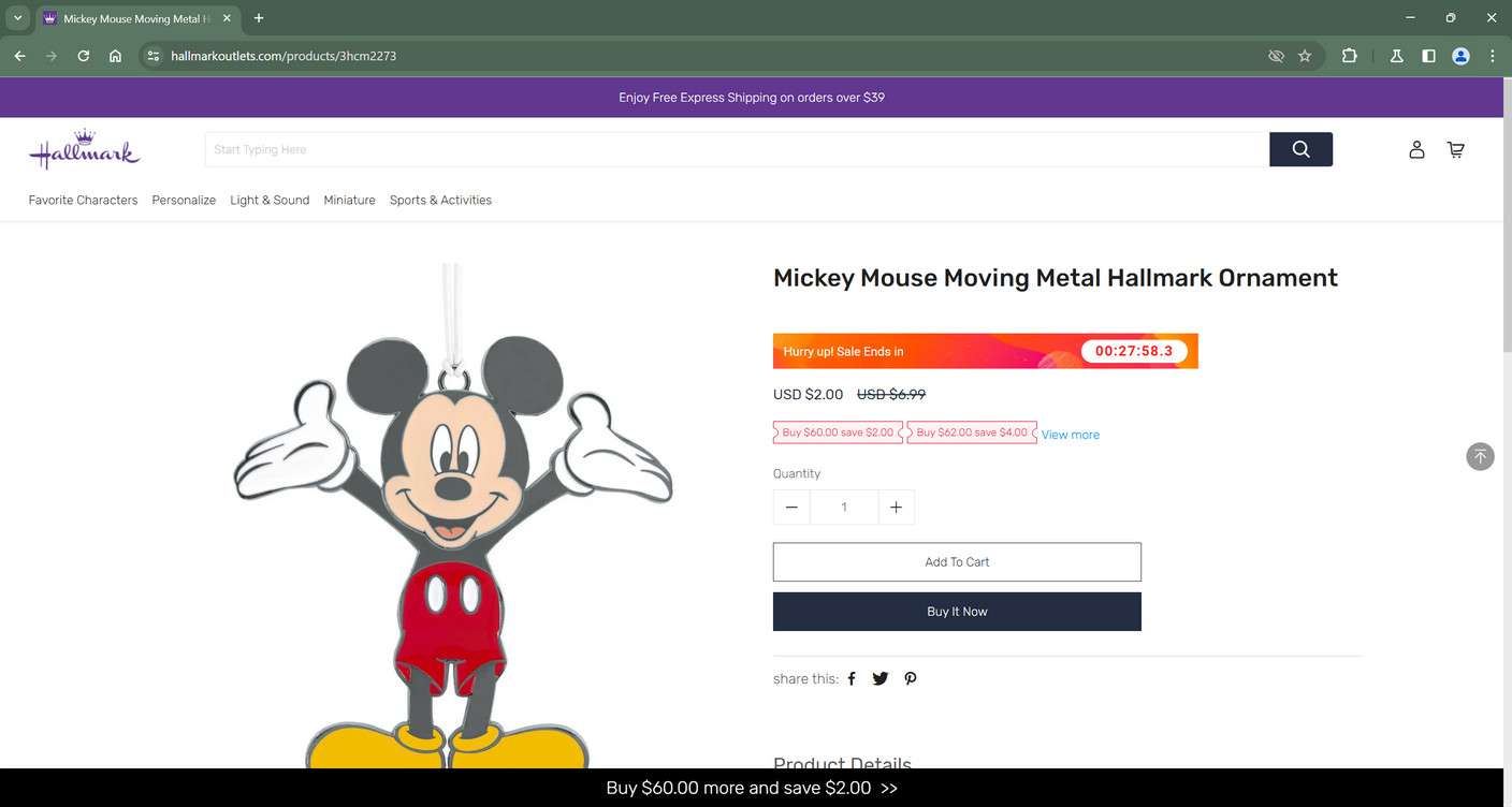 HallmarkOutlets.com Scam Store: A Fake Hallmark Website