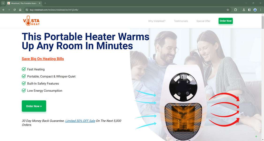 Think Twice Before Buying The VistaHeat Heater - Scam Risks