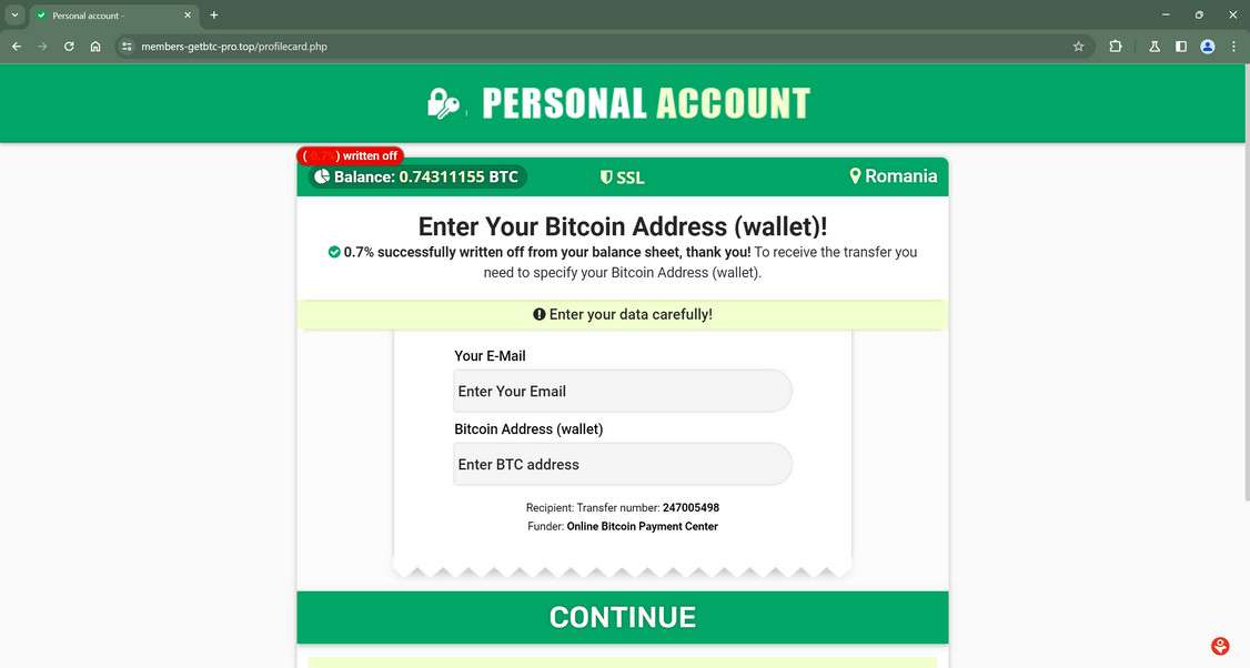 Don't Fall For The You Have Received A Bitcoin Transfer Scam