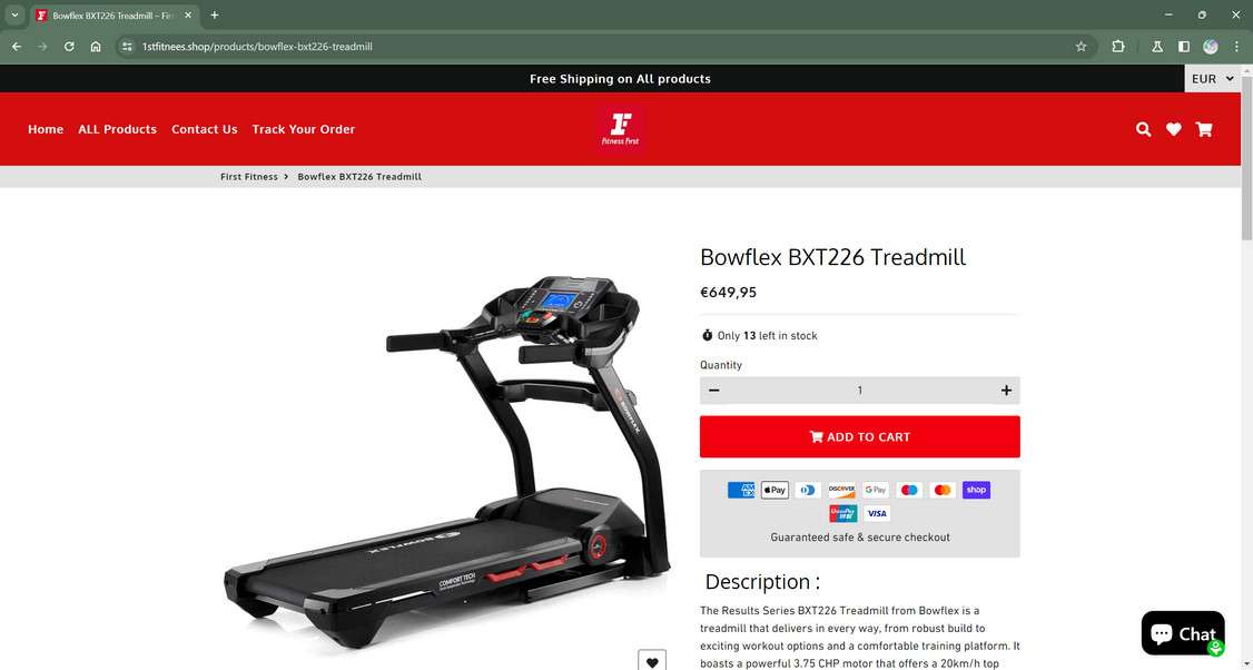 1stfitnees.shop Scam Store: A Fake Fitness First Website