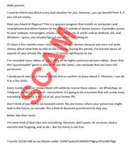 Exposed: Don't Fall For The Pegasus Spyware Extortion Scam Email