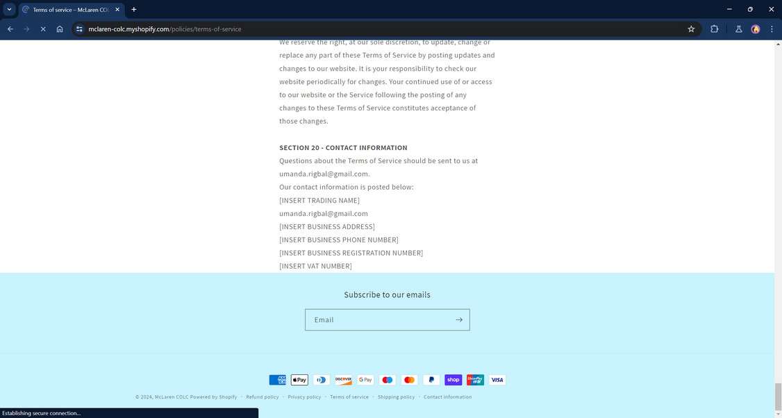 Mclaren-colc.myshopify.com Scam Store: What You Need To Know