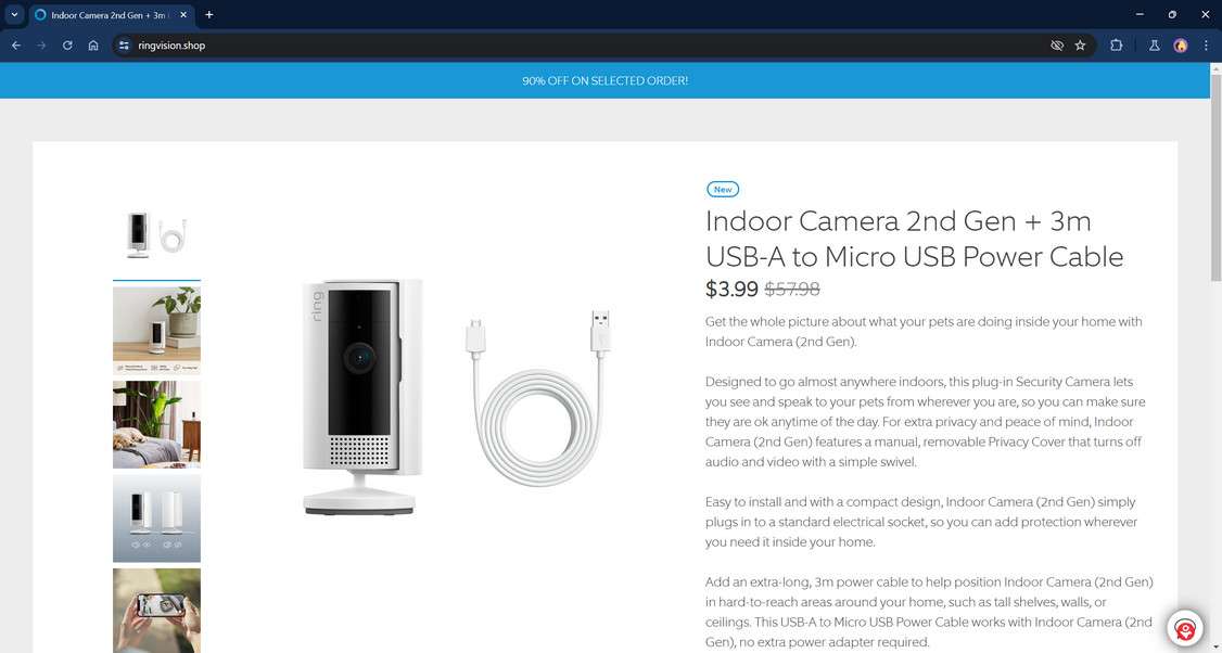 Ringvision.shop Scam Store Exposed - Read This Before You Shop There