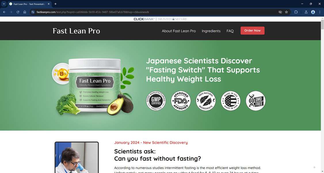 Fast Lean Pro - Fake Reviews, Nobel Lies And NOT FDA Approved